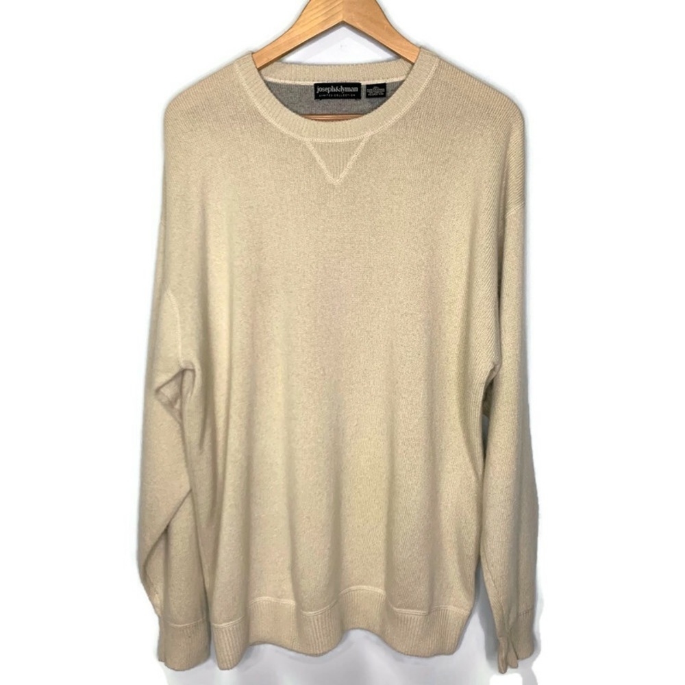 Joseph & Lyman Limited Collection Ecru Crew Neck Cash… - Gem